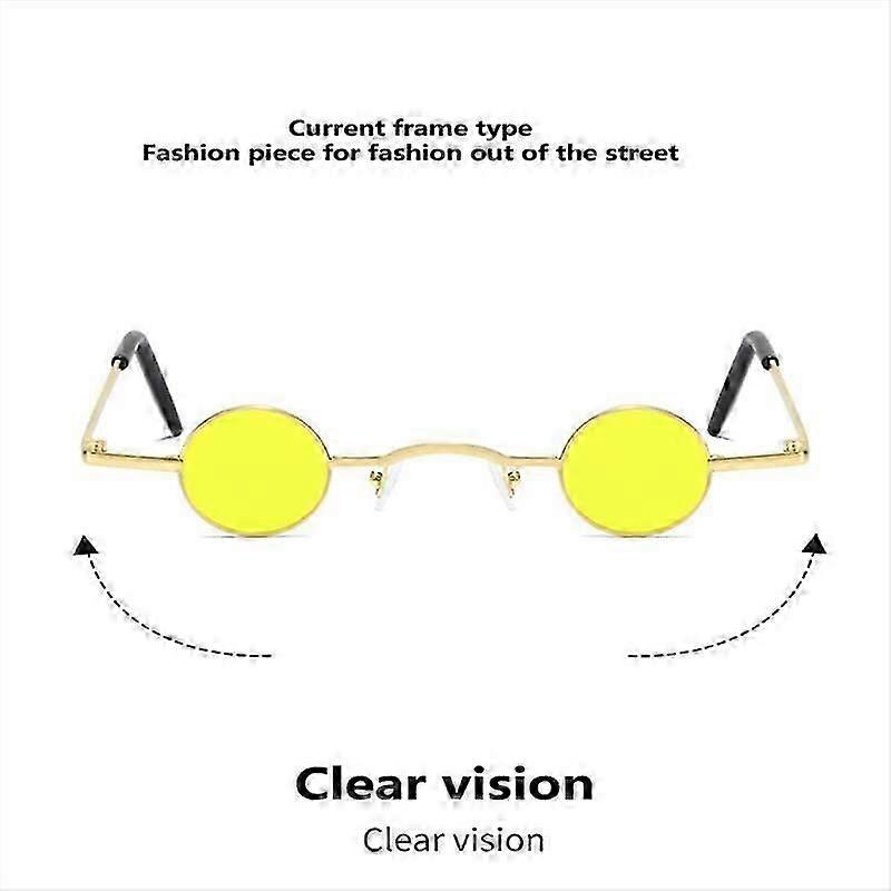 Retro Round Frame Sunglasses Men Women Ultra Small Round Frame Table ...