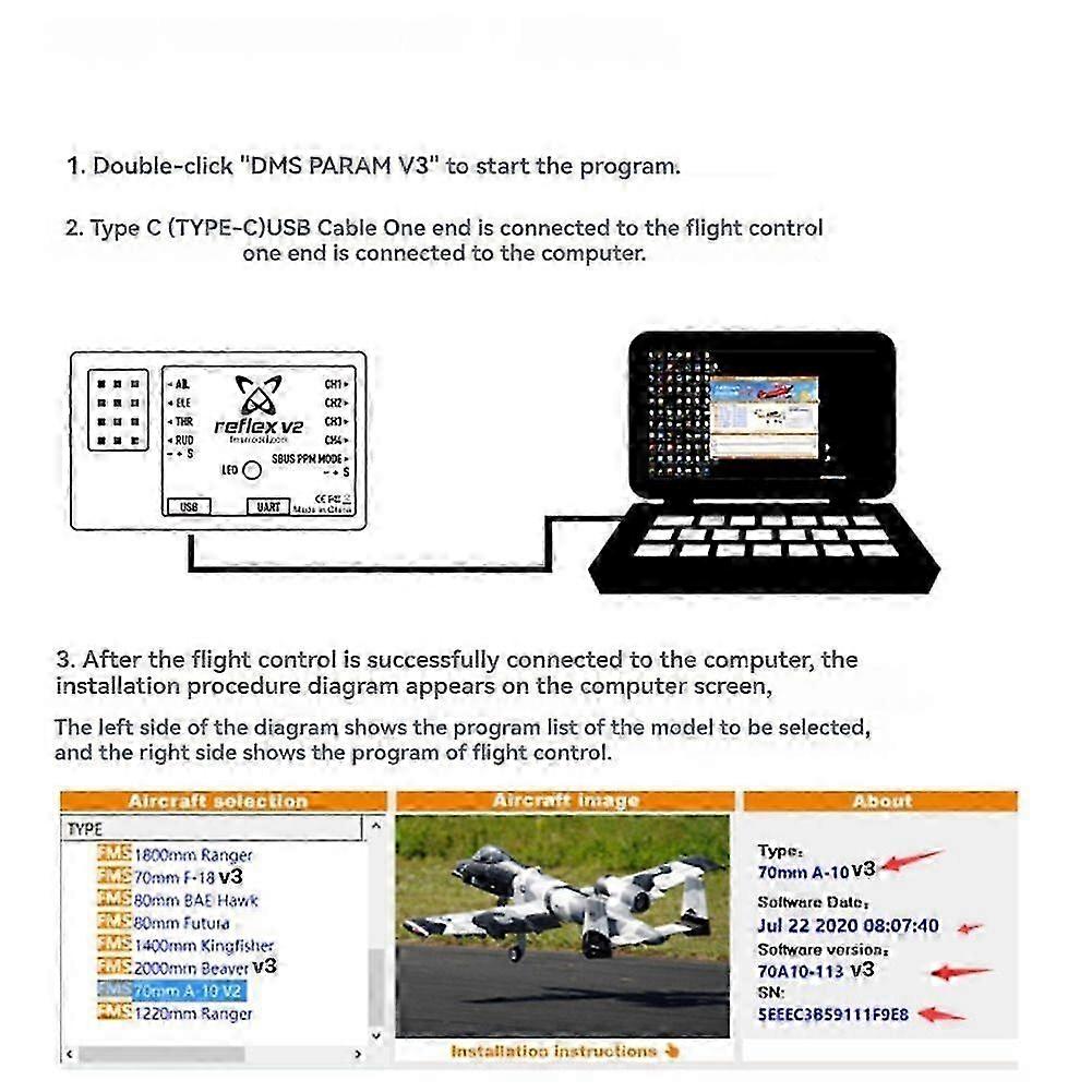 For FMS Reflex V3 Flight Controller Gyroscope Stabilizer for FMS ...