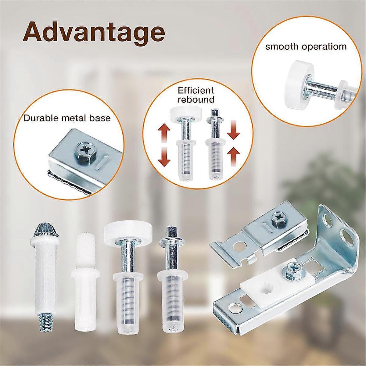 4 Set Bifold Door Hardware Repair Kit for 7/8 inch to 1 inch Sliding ...