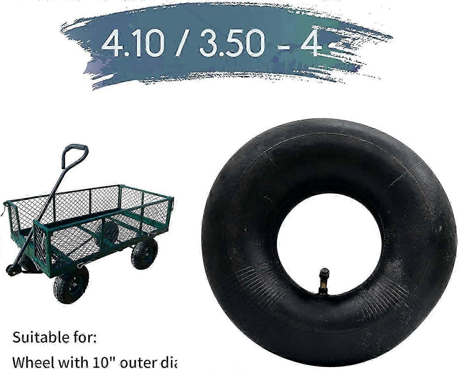 2PCS Wheelbarrow Inner Tube 4.10/3.50-4 Bent Valve fits 10" Wheelbarrow ...