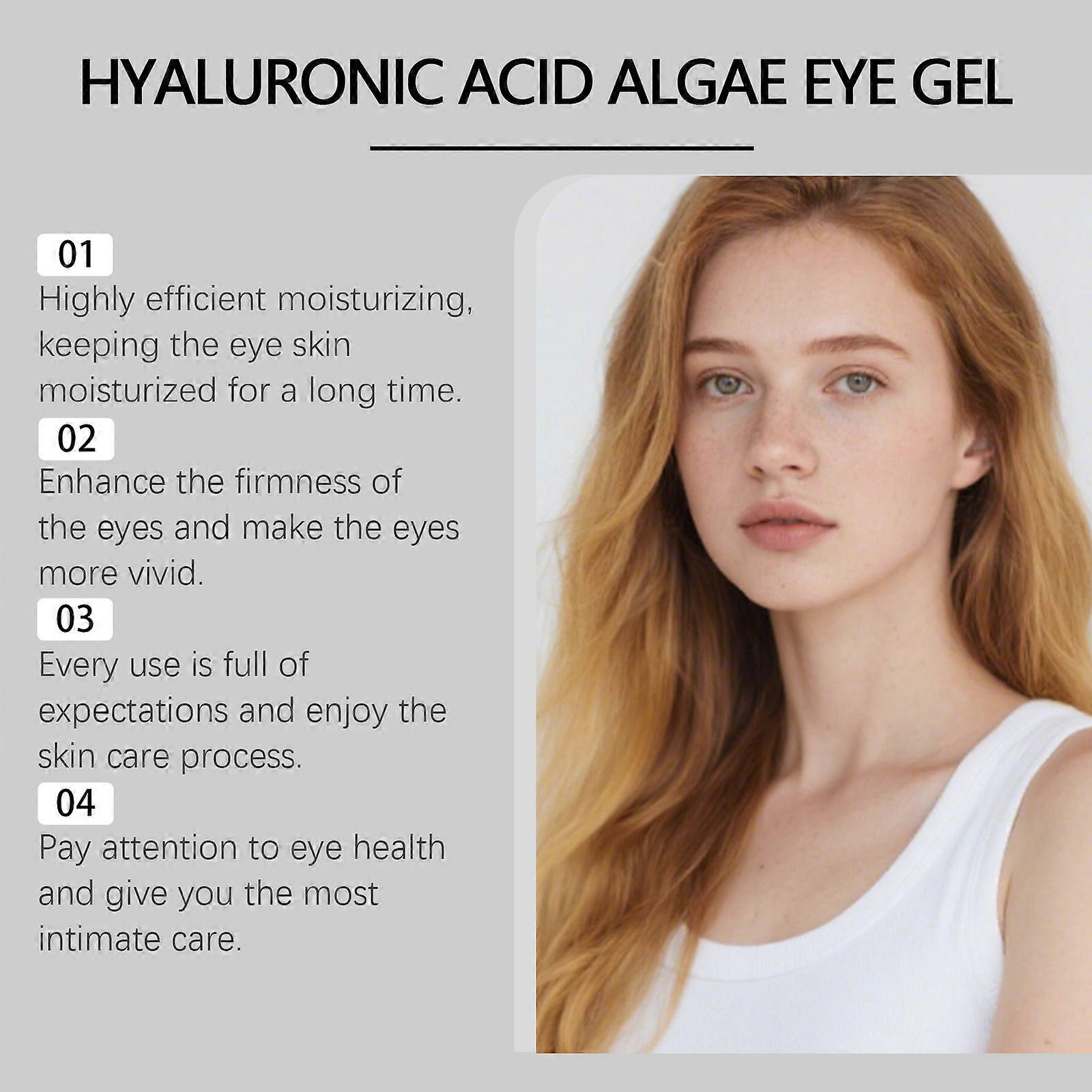 Hyaluronic Acid Algae Eye Gel 30g/1oz - Reduces Dark Circles, Hydrating ...