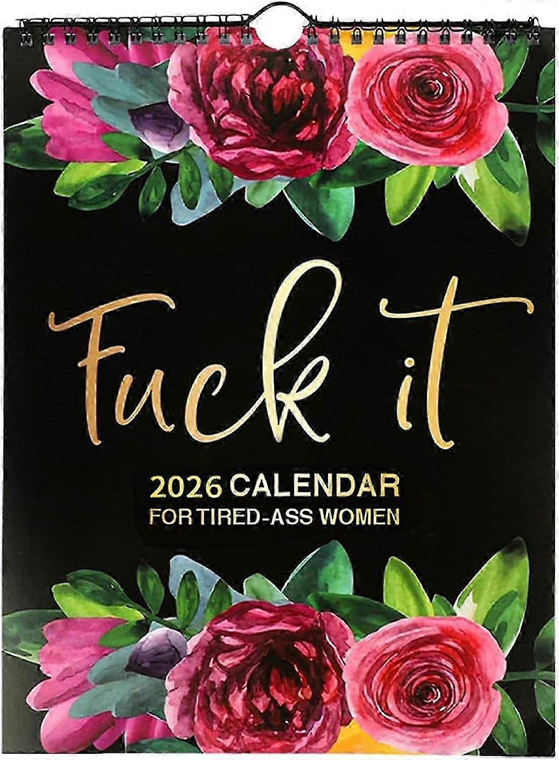 2026 Calendar for Tired Women, Calendar 2026 Wall Planner, Funny ...