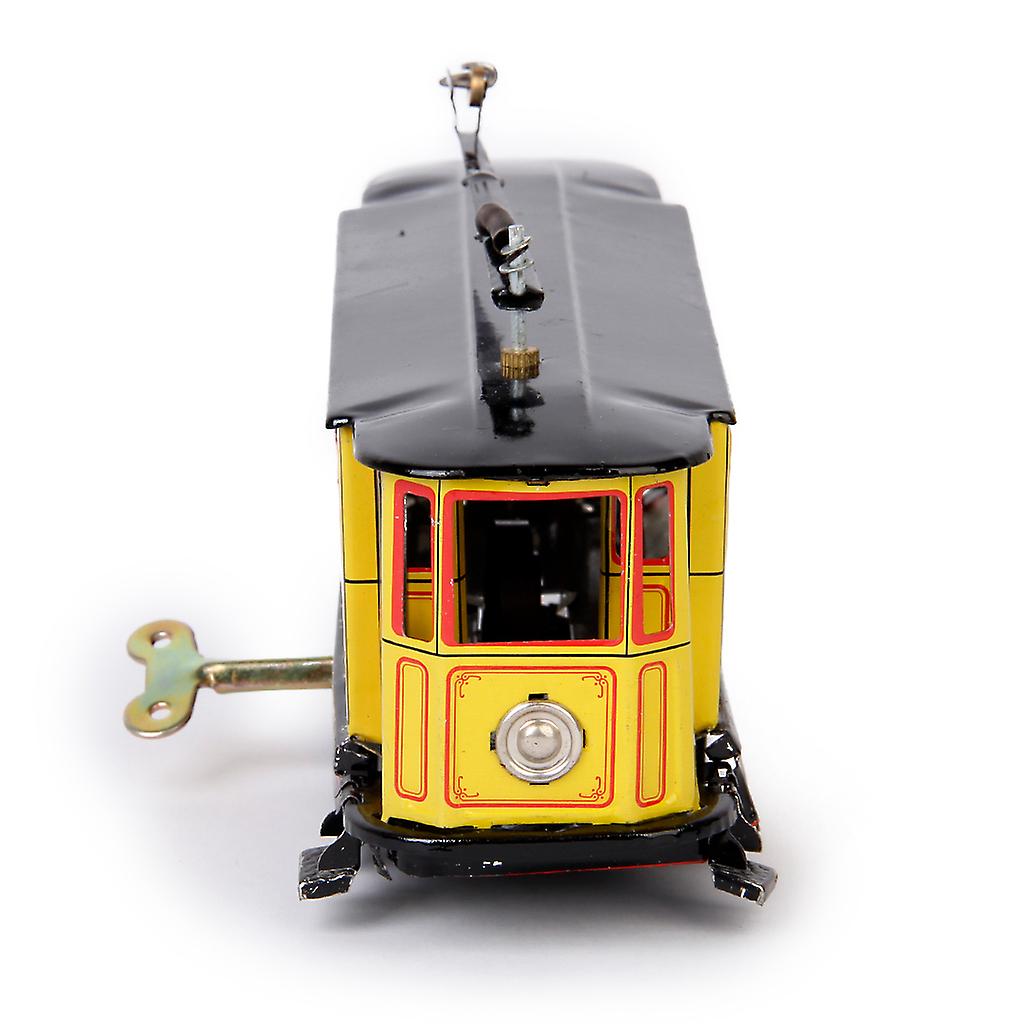 Vintage Tram Trolley Streetcar Tin Toy Collectible Gift w/ Wind-Up Key ...