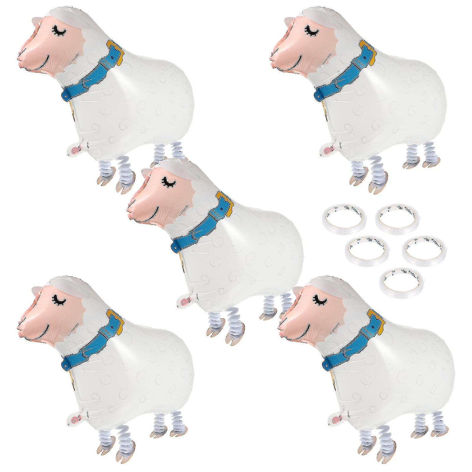 5 Pcs Inflatable Walker Sheep Balloons Animal Balloons Walking Pet ...