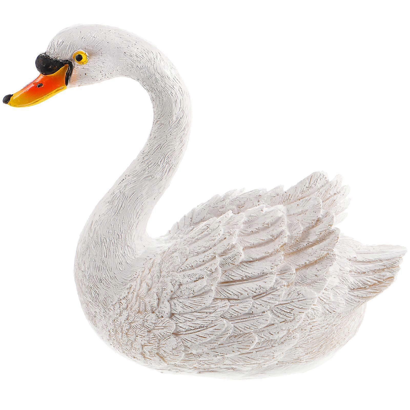 Desktop Swan Resin Swan Figurine Resin Swan Statue Home Office Swan ...