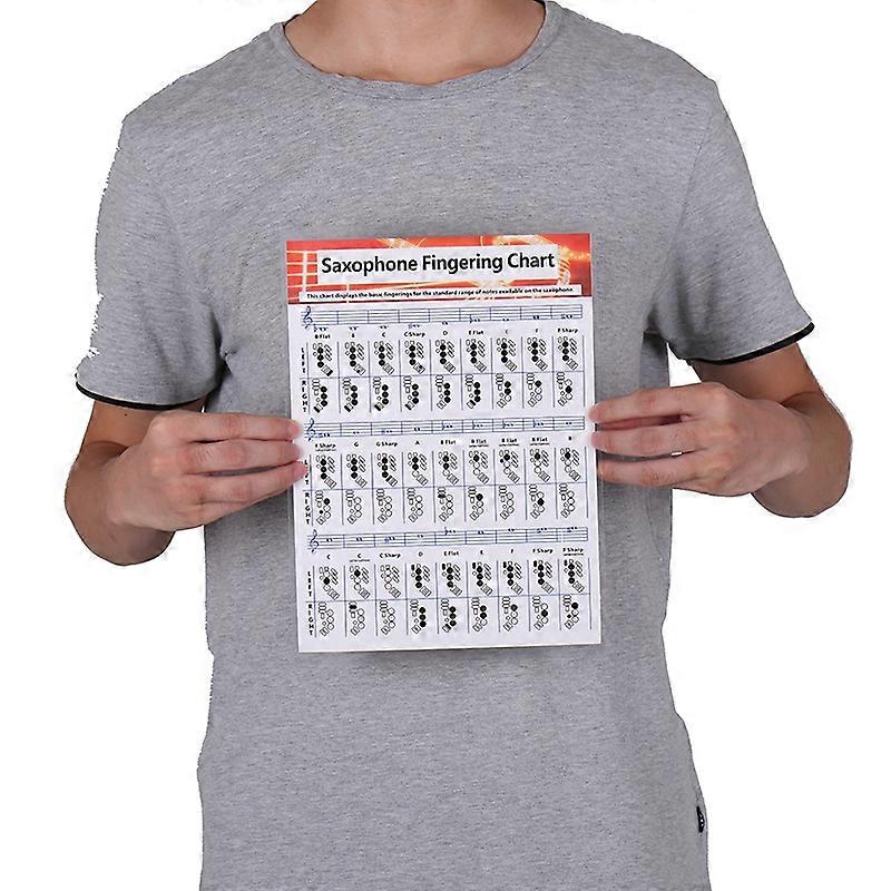 Saxophone Practice Chart Coated Paper Saxophone Fingering Chart ...