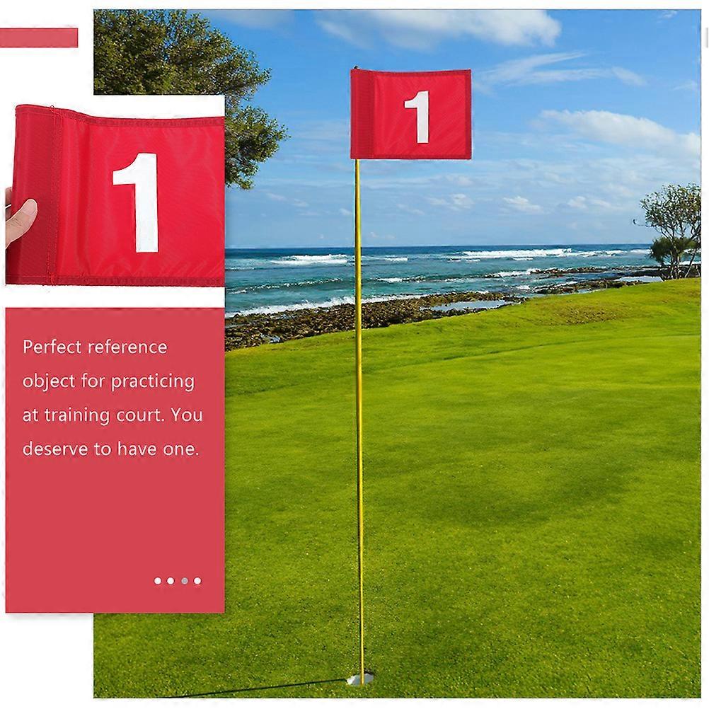 2Pcs Numbered Golfs Flags Target Golfing Flags Golfing Target Flags ...