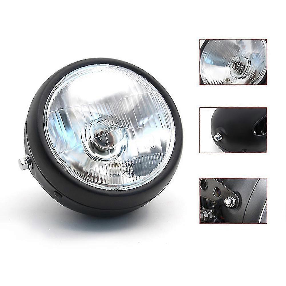 Motorcycle Headlight 575-inch Round Retro H2 Halogen 12v 35w 2250lm ...