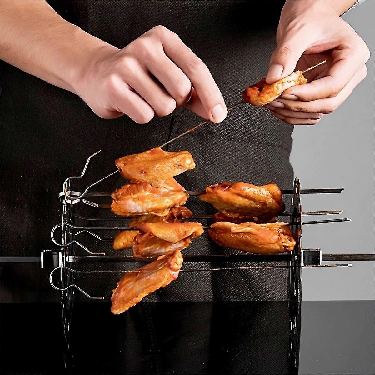 Oven Grill Cage Stainless Steel Meat Skewer Cage Non-Stick Kebab Maker ...
