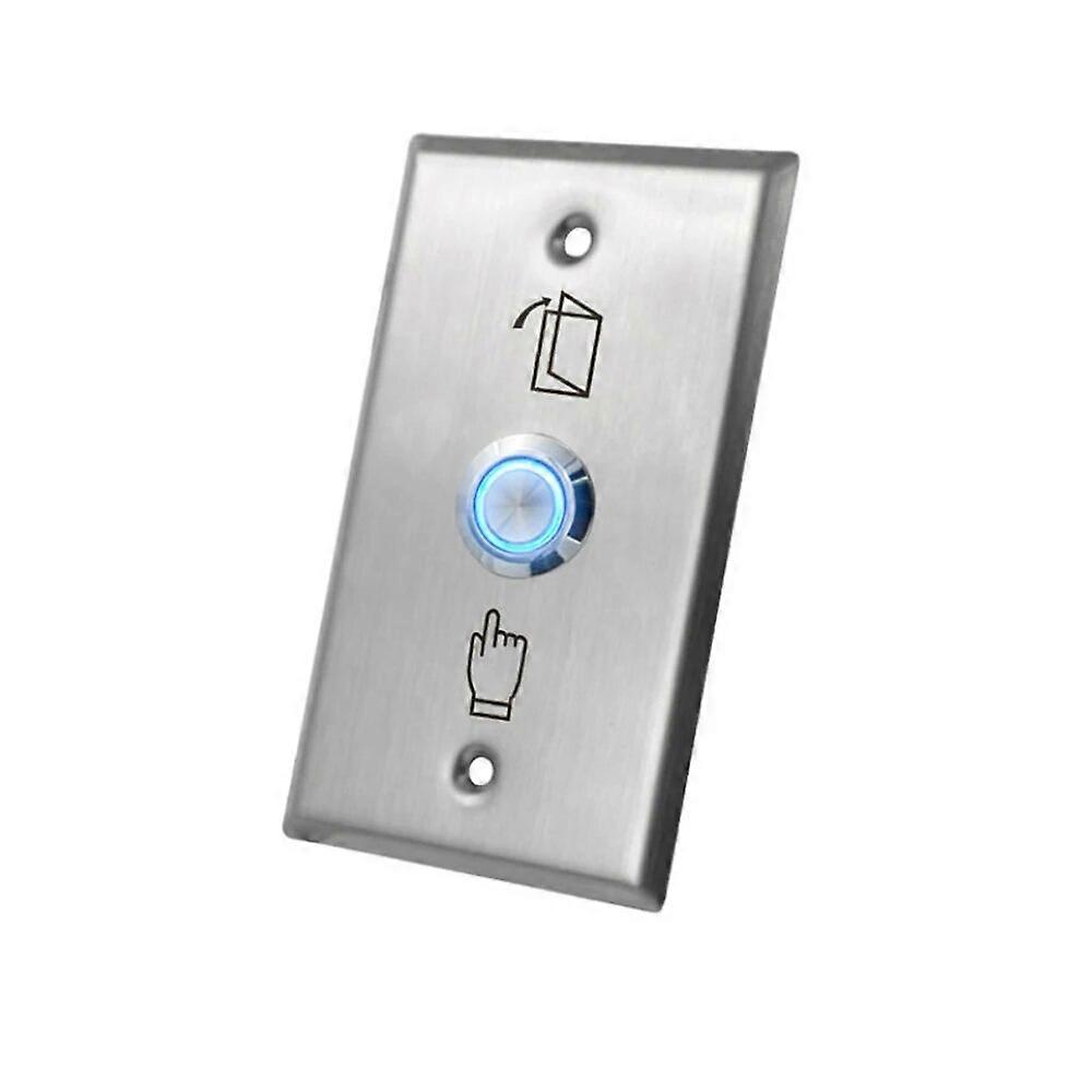 Stainless Steel Push Switch Backlight Exit Button Door Sensor Opener ...
