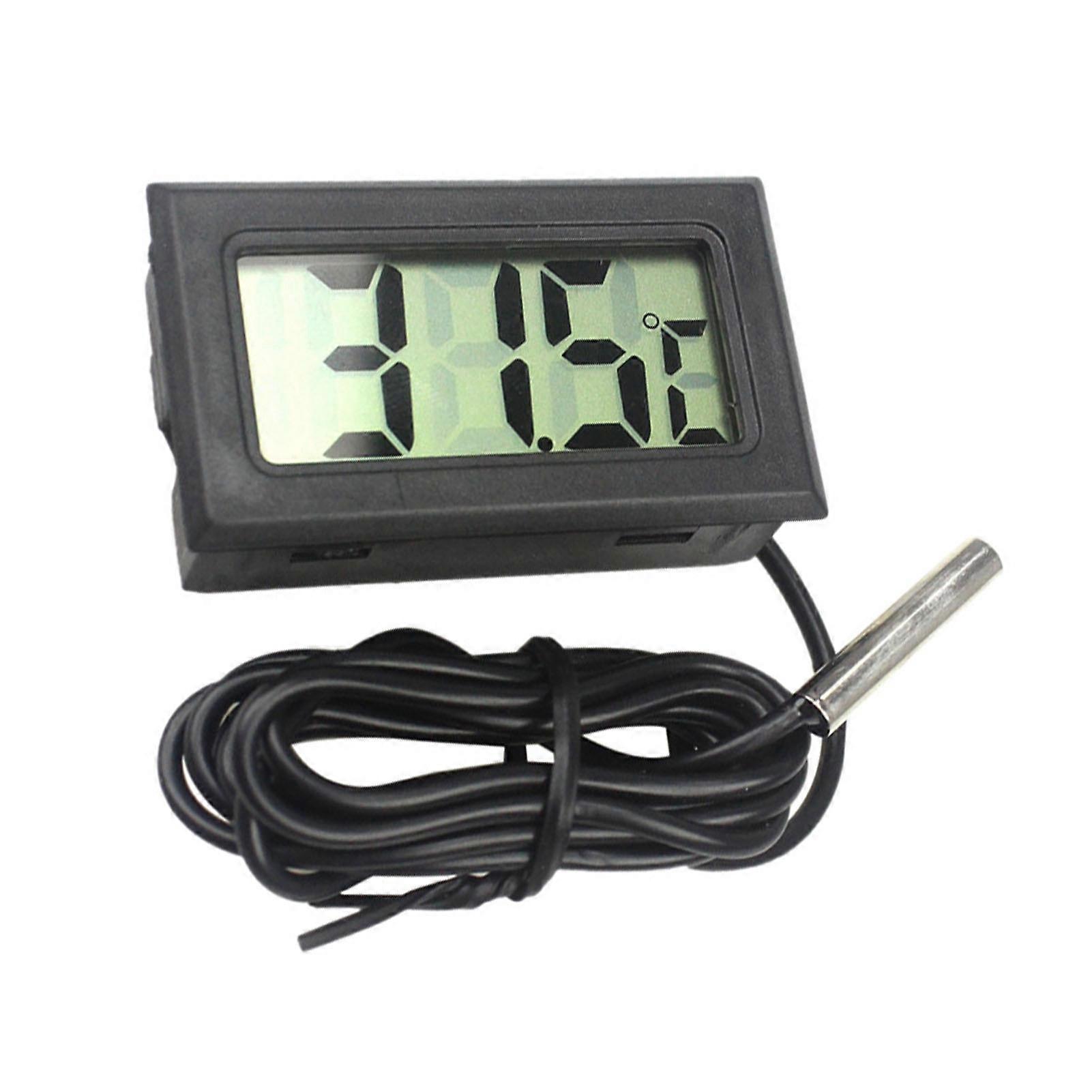 Digital Display Thermometer Black ABS Accurate Anti Impact Electronic ...