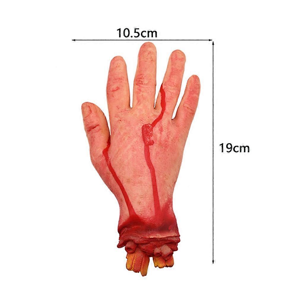 2X Bloody Horror Scary Halloween Prop Fake Severed Life Size Arm Hand ...