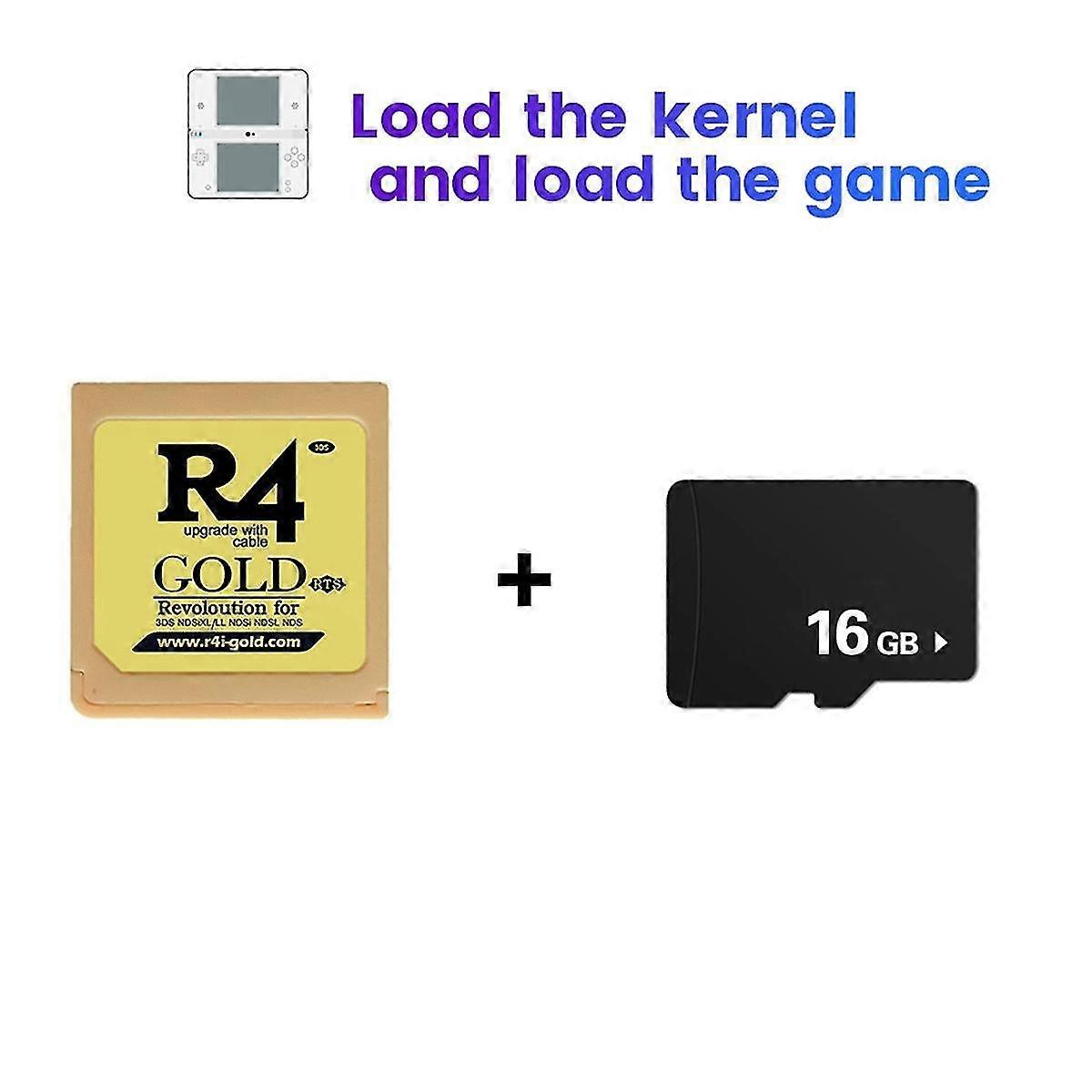For R4 Game Card Game Card R4i Gold Burning Card Revoloution+16G Memory ...