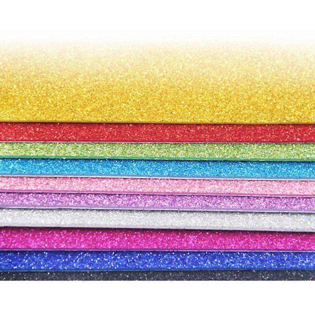 10 Pcs A4 Glitter Foam Papers Sponge Foam EVA Paper for Kids DIY Craft ...