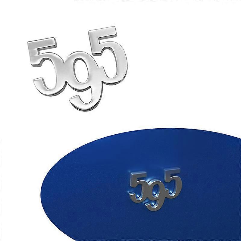 3D Car Decor Metal 595 Logo Badge Decal For Abarth Punto 124 500 595 ...
