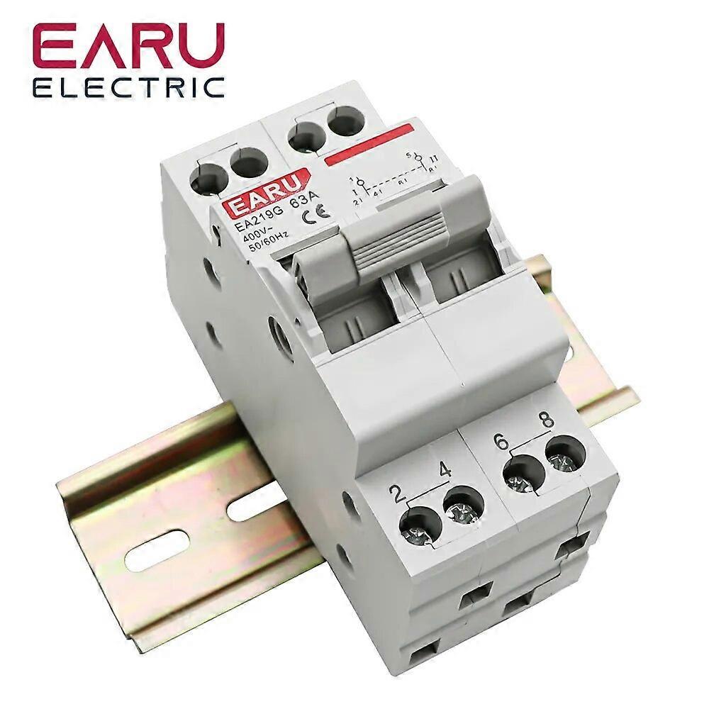 1P 2P 3P 4P 40A 63A MTS Dual Power Manual Transfer Interlock Circuit Breaker Din Rail Isolating ...