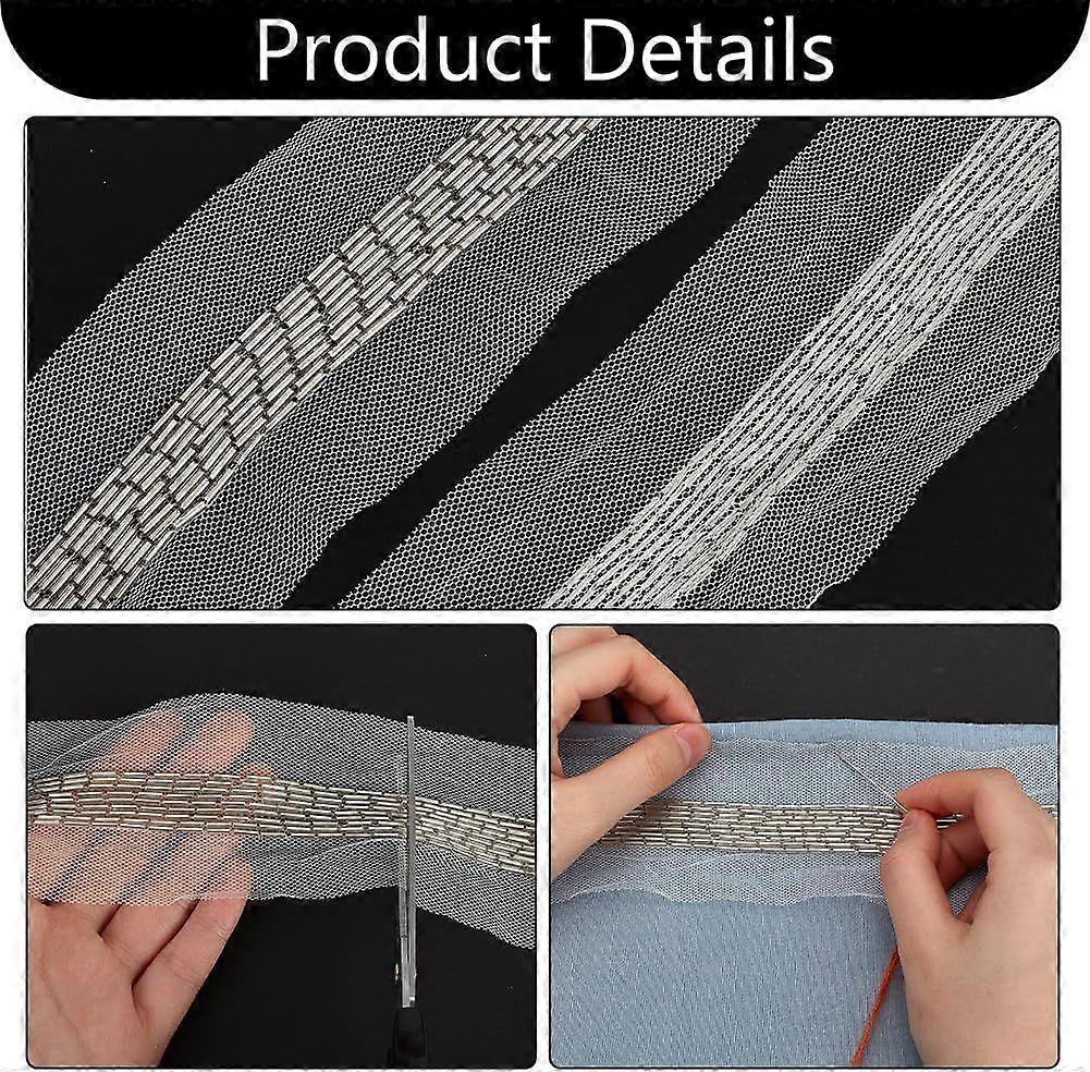 2 Yards Tube Beads Decorative Tape Lace Edge Trim Ribbon 2-3/8 inch ...