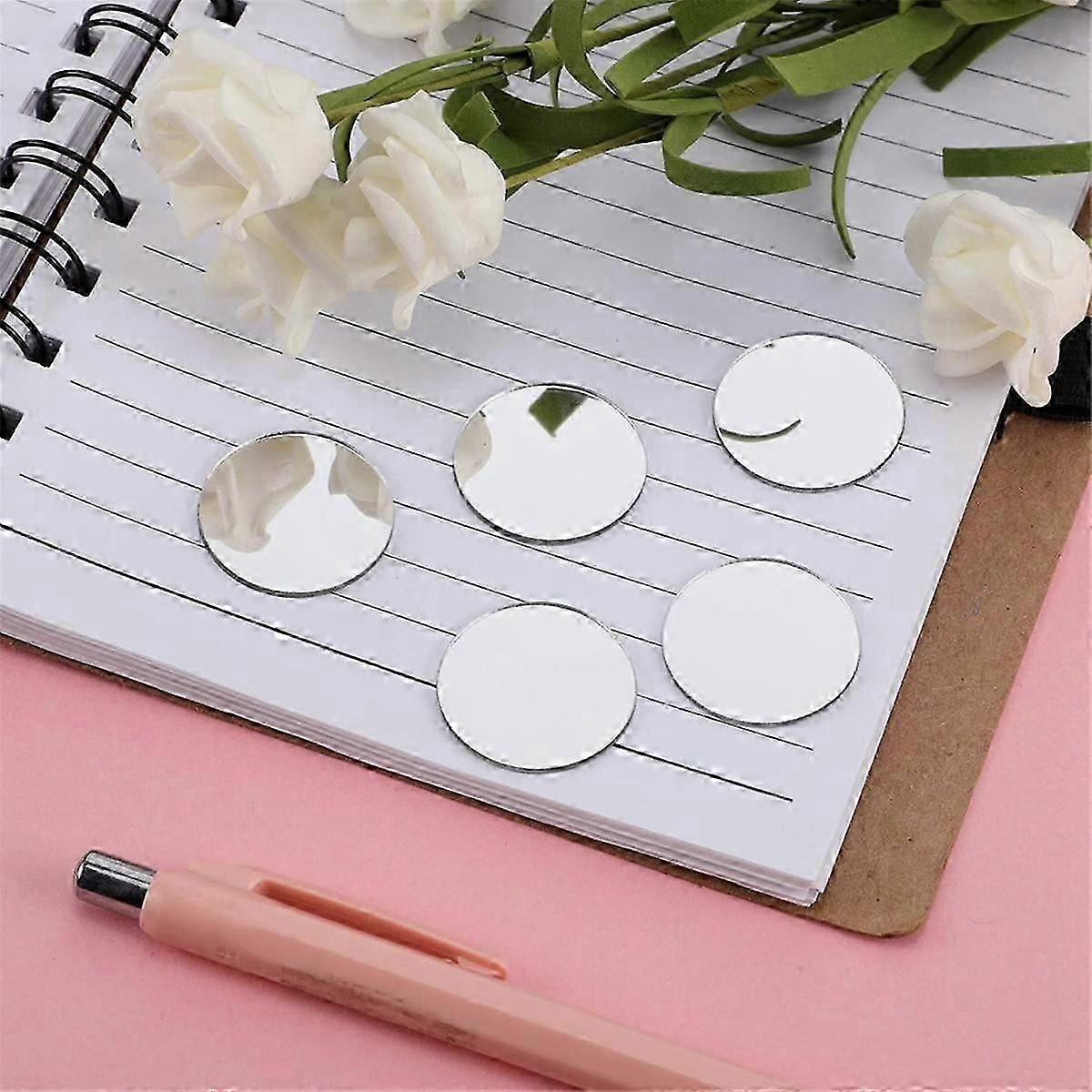 Mini Size Acrylic Round Mirror Adhesive Small Round Mirror Circles ...