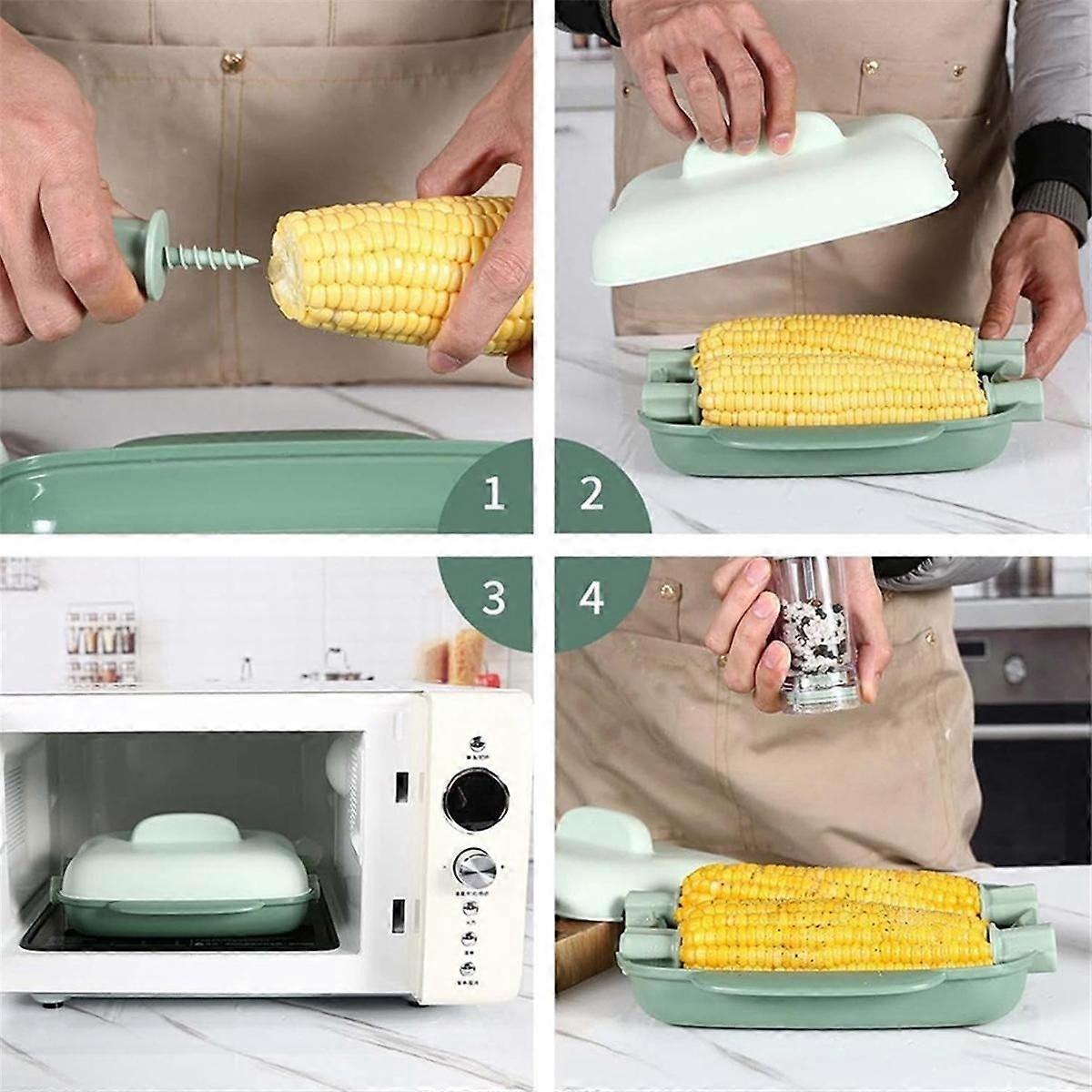Microwave Corn Steamer, Microwave Corn Steamer with Lid and Handle ...