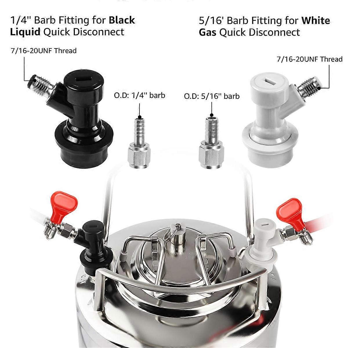Ball Lock Post Quick Disconnect Set, Corny Connectors, Homebrew ...