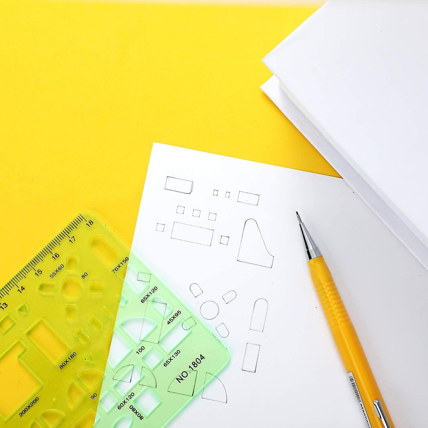 6 Pieces Plastic Measuring Templates Building Formwork Stencils ...