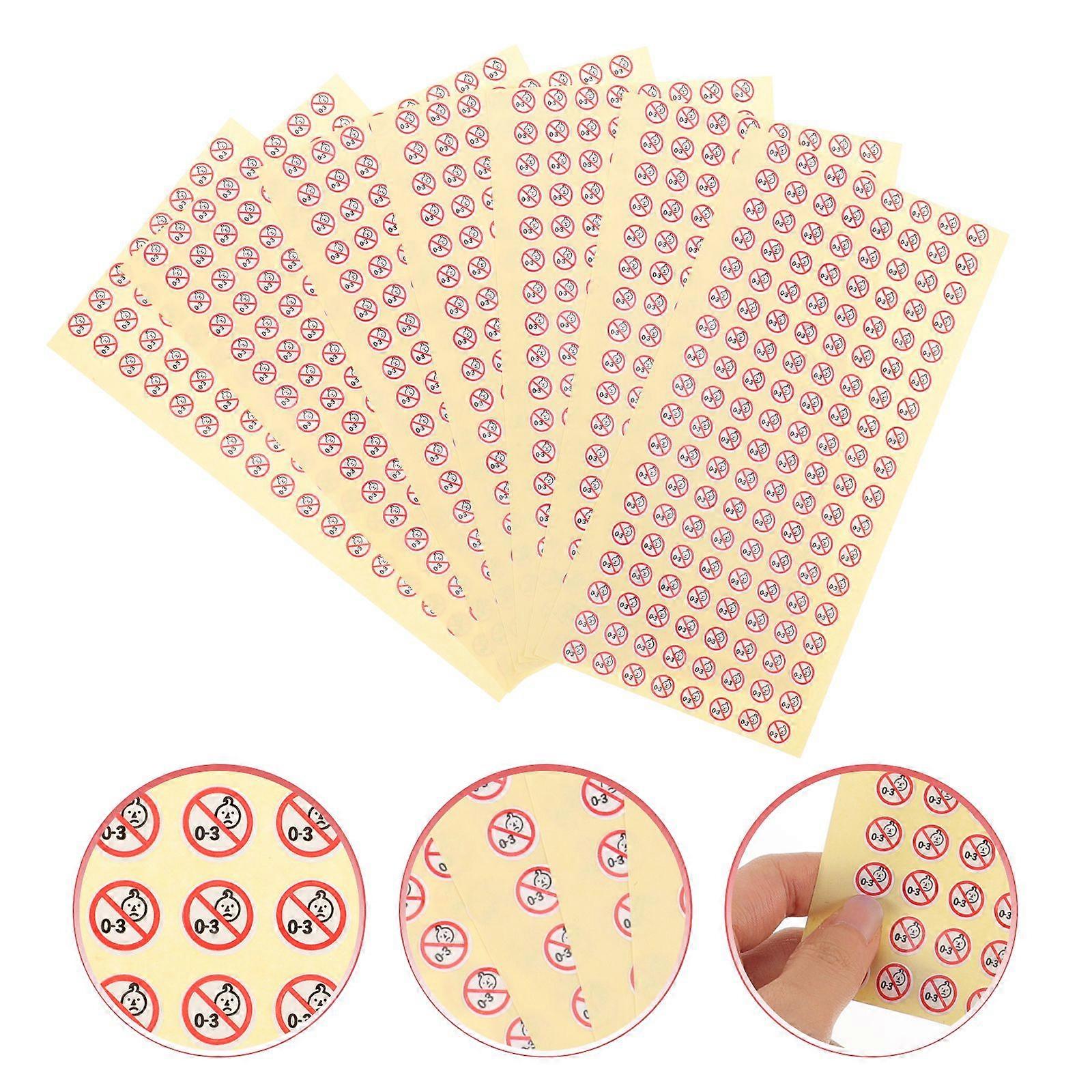 1000 pcs Not Allowed Baby Sticker Adhesive Stickers Toy Stickers Food ...