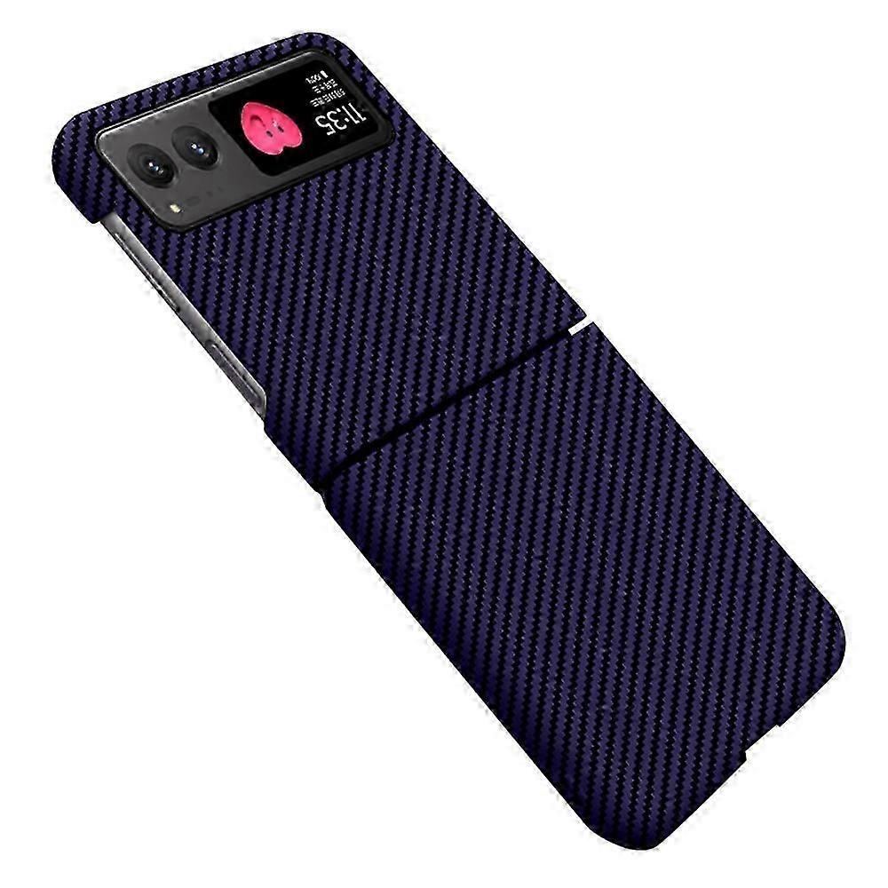 For Motorola Razr 40 5G Carbon Fiber Texture Hard PC Phone Cover Drop ...