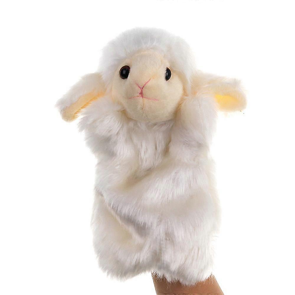 25CM Animal Puppets, Realistic Sheep Puppet Soft Plush Hand Puppets for Playing and Telling Wolf ...