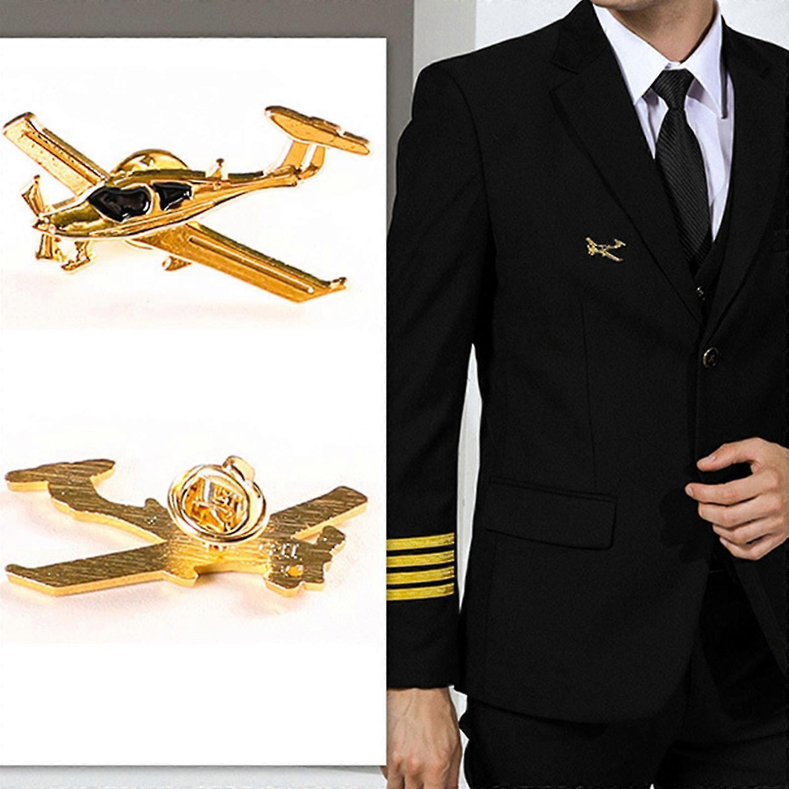 Pilot Pin Pilot Badge Flight Attendant Pin Airman Uniform Shirt Lapel ...