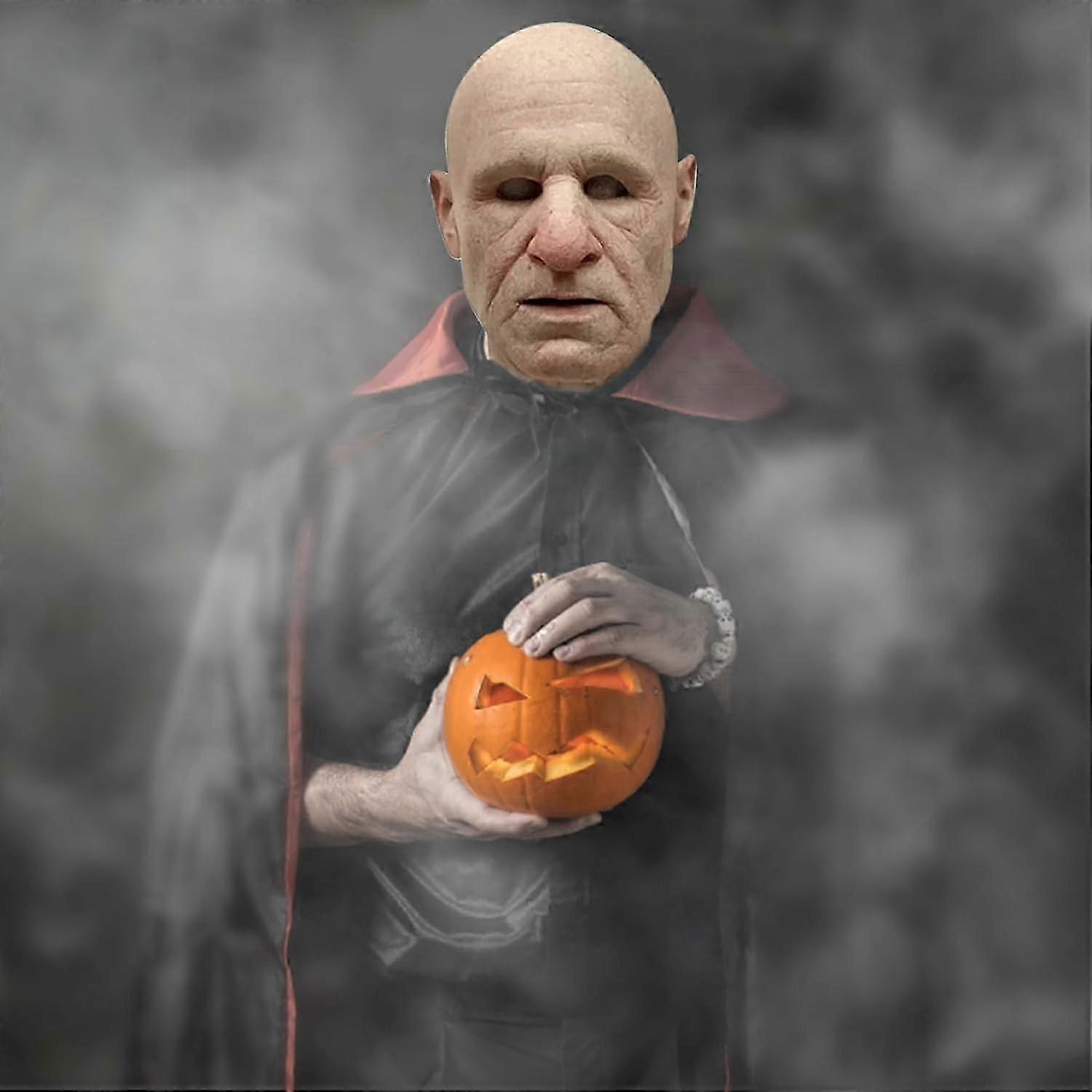 Halloween Masks for Adults, Halloween Mask, Realistic Barehead Old Man ...