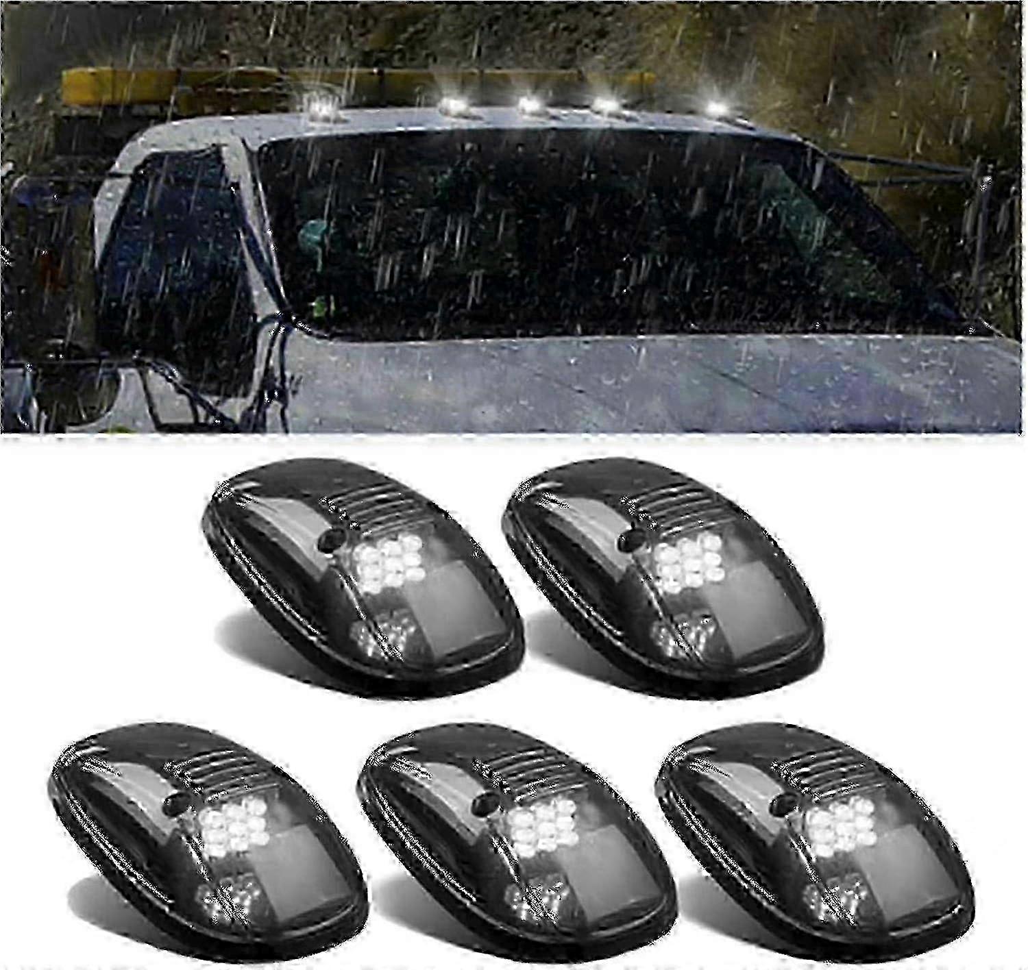 Wireless LED Roof Lights for Truck, 5pcs Solar Powered Running Cab ...