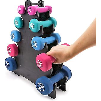 Dumbbell Rack Stand, Triangle And Big Leaf 5-tier Dumbbell Storage ...