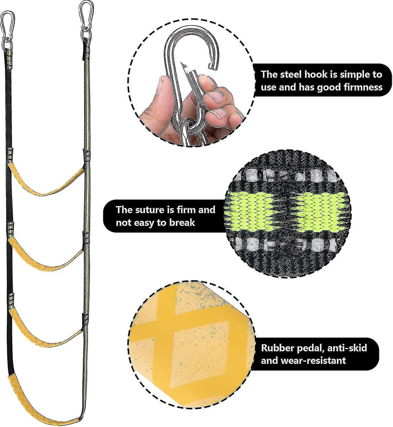 Boat Rope Ladder, Portable Boat Rope Ladder Extension Fishing Rope ...