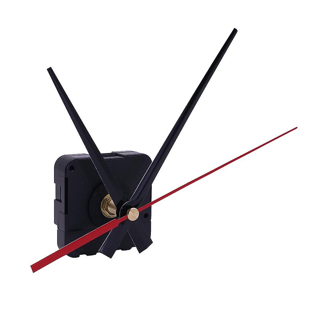 3xSilent Wall Clock Movement with Pointer for DIY and Repair black red ...