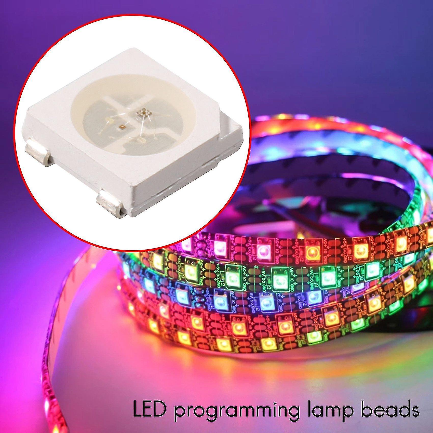 100pcs Ws2812b Rgb Led Chip 5050smd White Pcb Ws2812 Individually ...