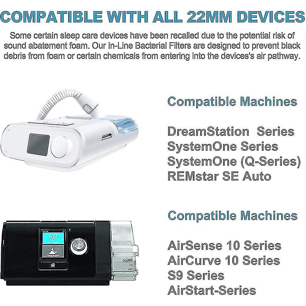 9 Packs Fit&in&line Cpap Filter For - Cpap Filters For & For 22mm ...