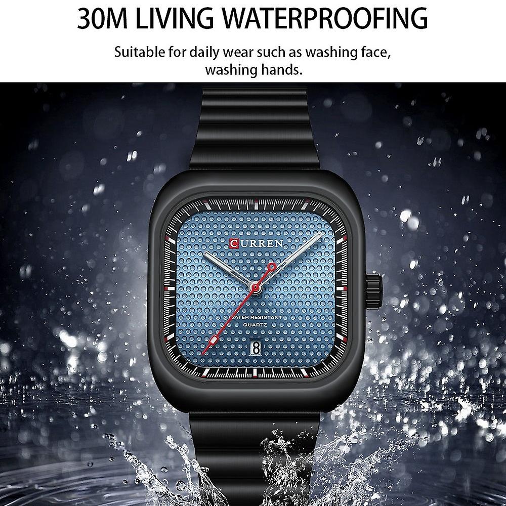 Curren Square Men Quartz Watch White Shell White | Fruugo UK