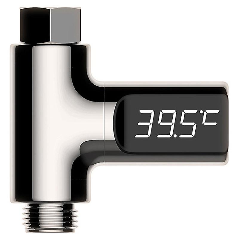 Led Display Home Water Shower Thermometer Flow Self-generating ...