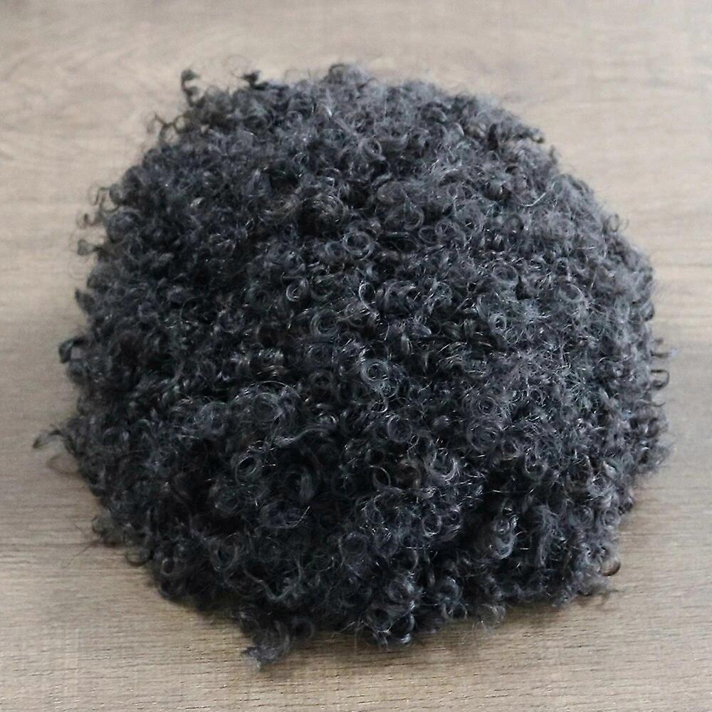 8mm Afro Kinky Curly Human Hair Toupee For Men Mono Lace With Pu Around ...