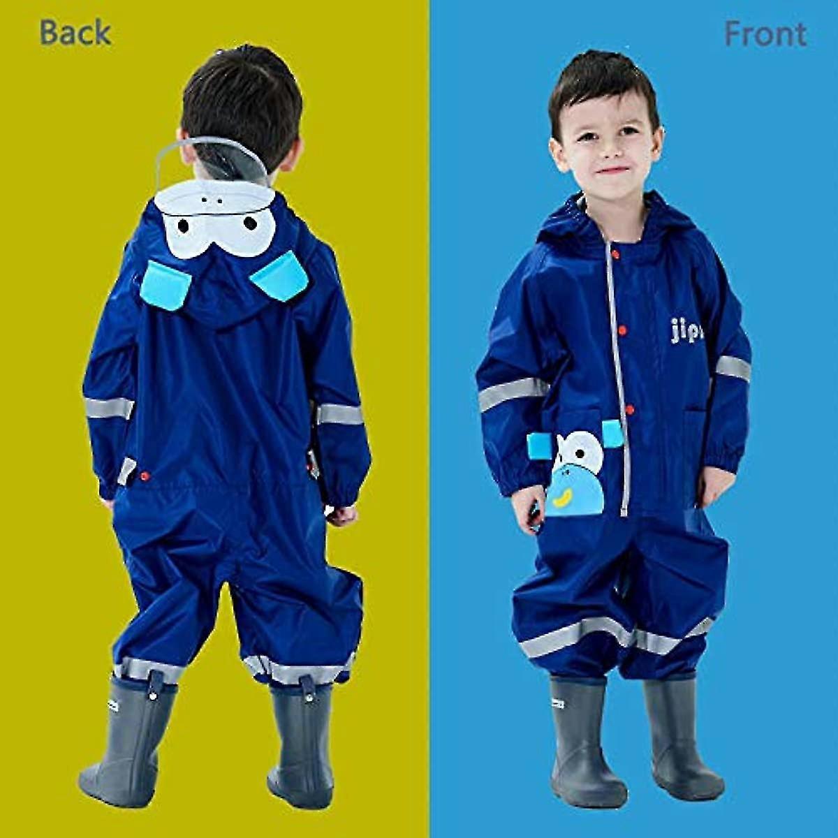 Puddle Suit Kids Waterproof Suit Boys Girls All In One Rainsuit Hooded Lightweight Animal ...