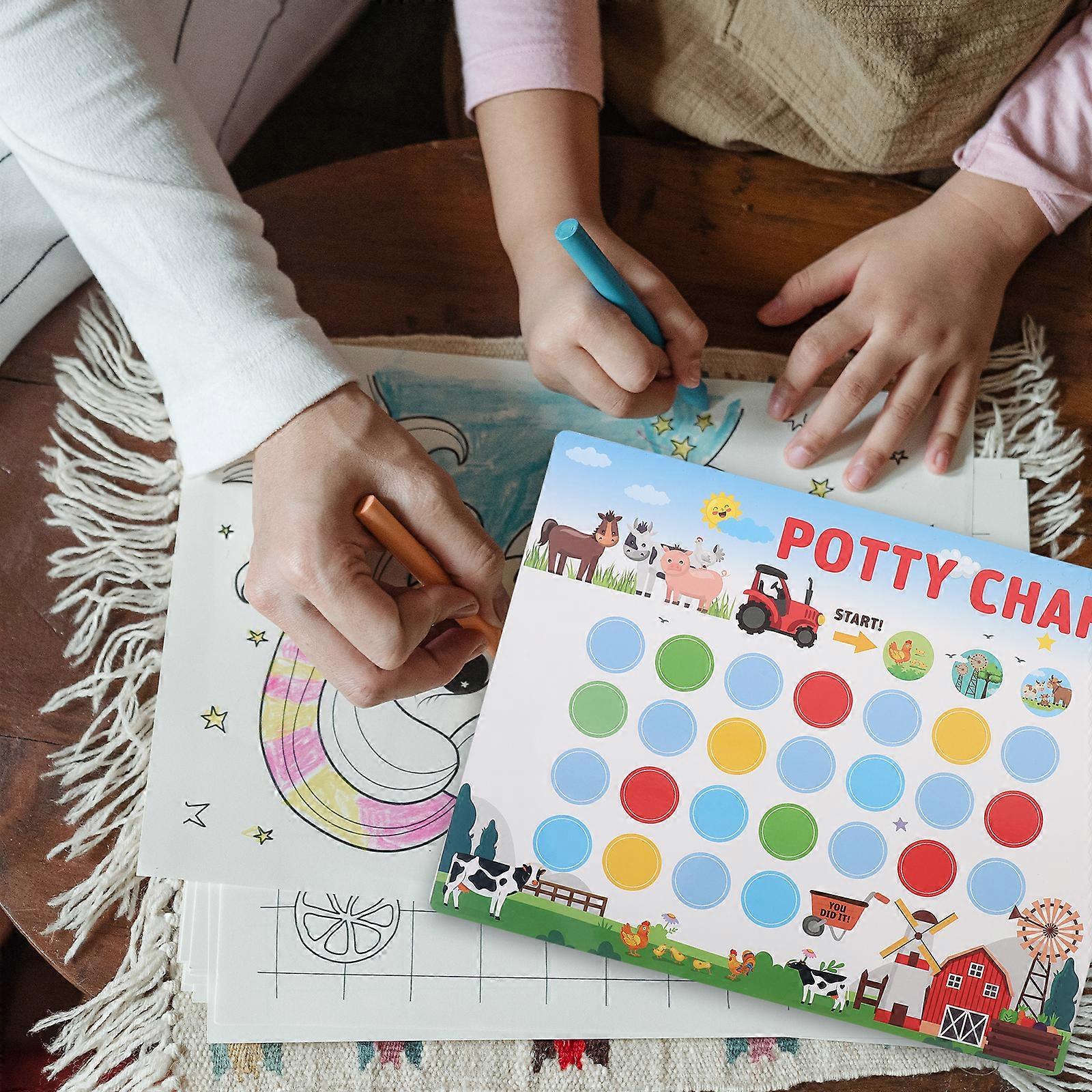 1 Set Potty Training Chart and Sticker Toddlers Potty Training Sticker ...