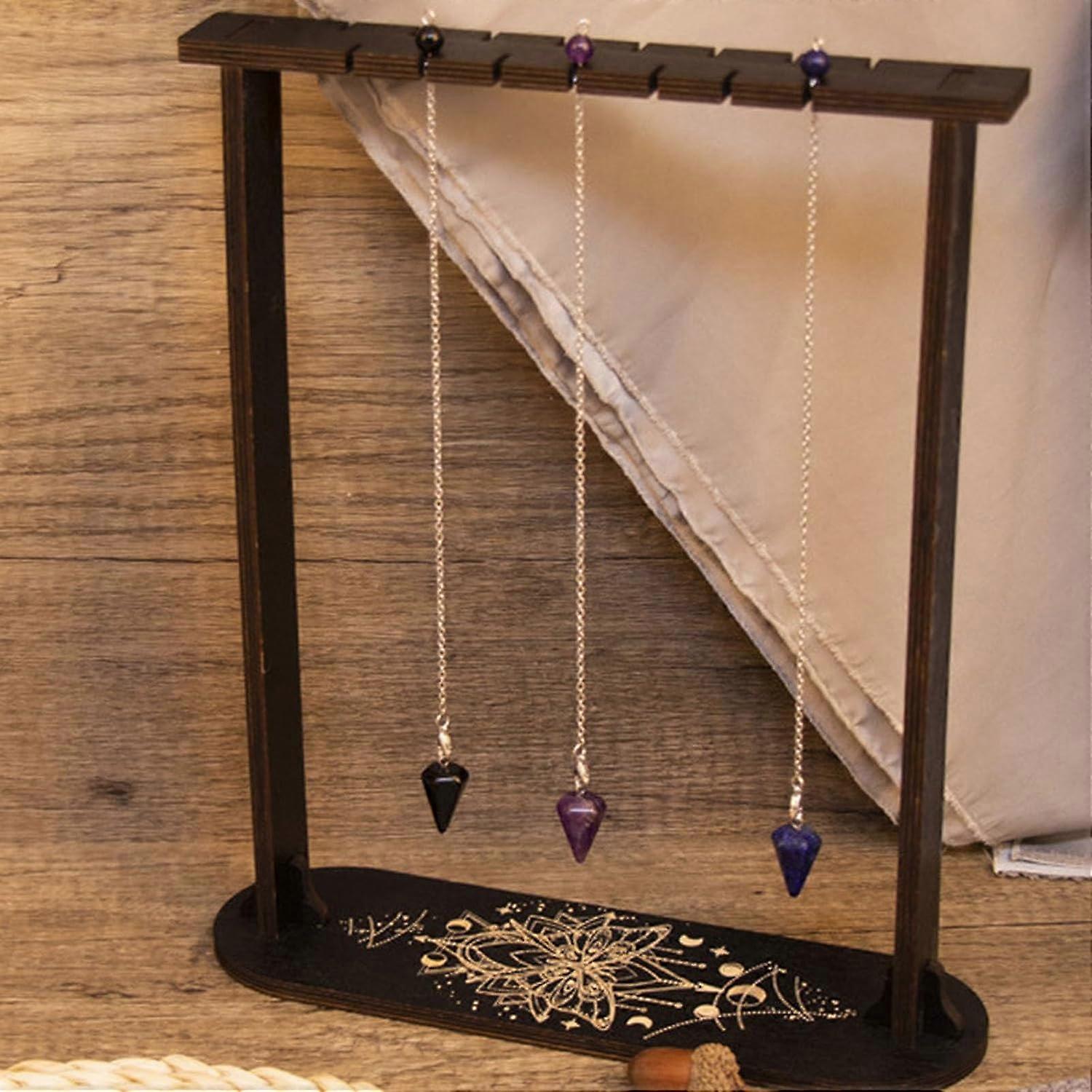 Wooden Pendulum Display StandWood Stand Shelf For Tarot Necklace ...