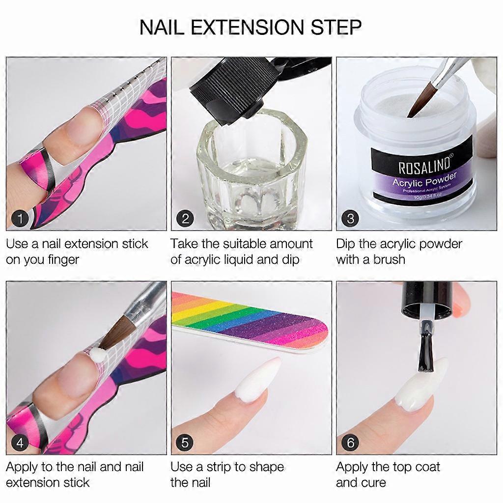 Acrylic Powder and Liquid Set Dipping Carving Crystal Powder Nail ...