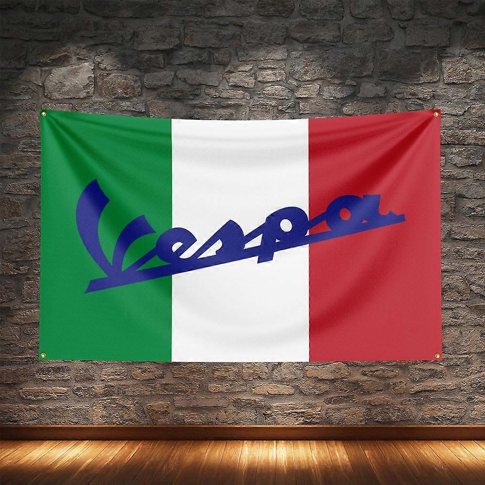 Vespa Service Moto Flag Polyester Digital Printing Italian Motorcycle ...