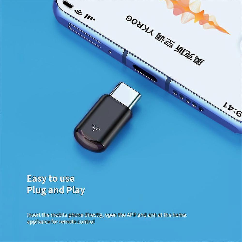 Type-c Micro Usb Smart Ir Remote Control Phone App Mini Adapter ...