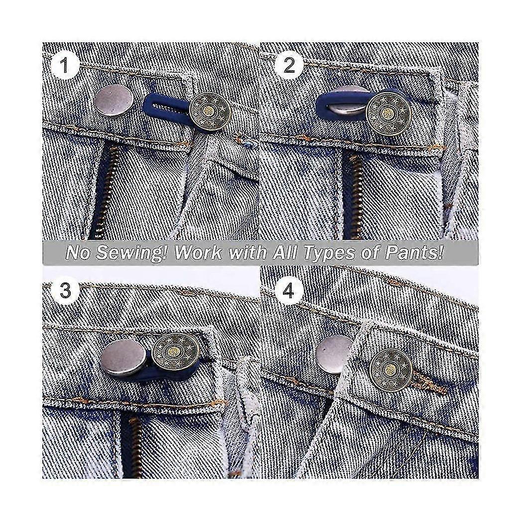 Button Extenders For Jeans, 6 Sizes Pants Button Waistband Extender ...