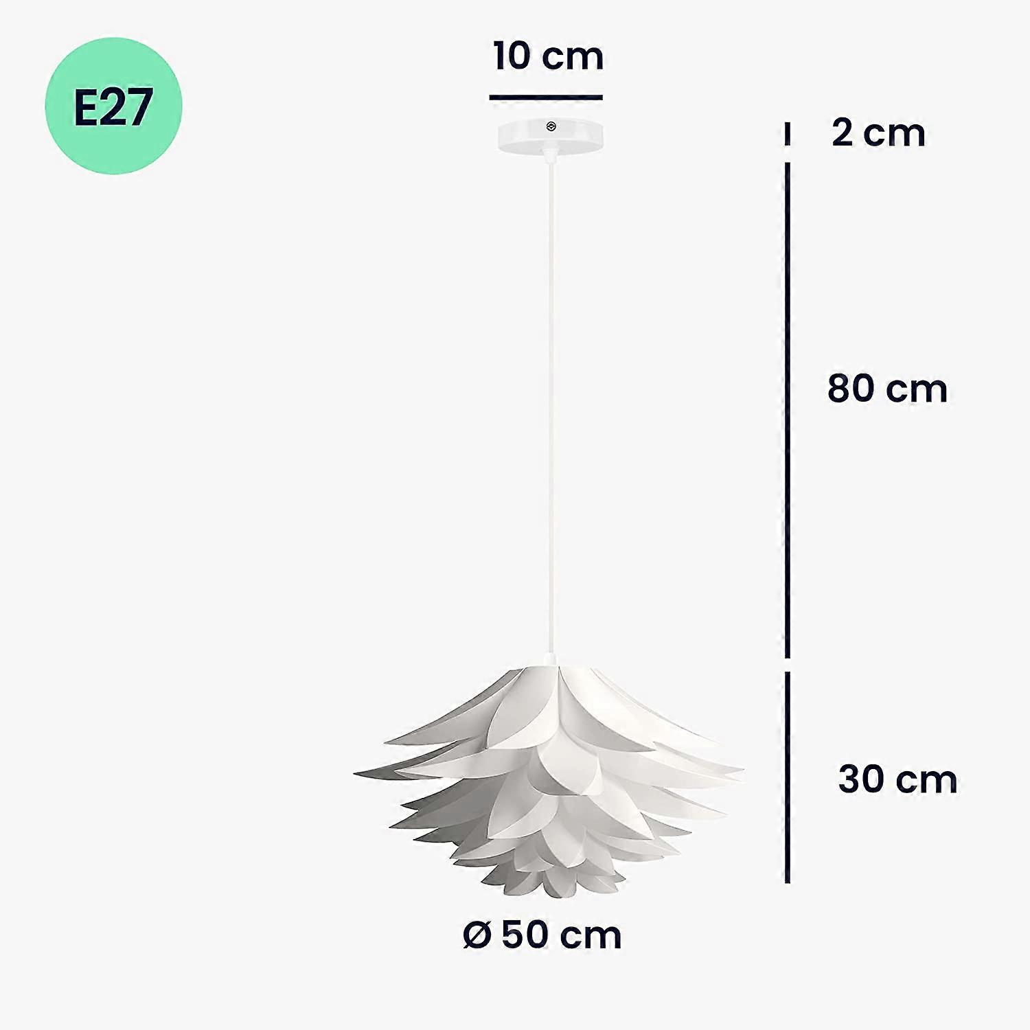 Lotus Shade Pendant Lamp Shade Mount Ceiling Lamp E27 Socket Kit with ...