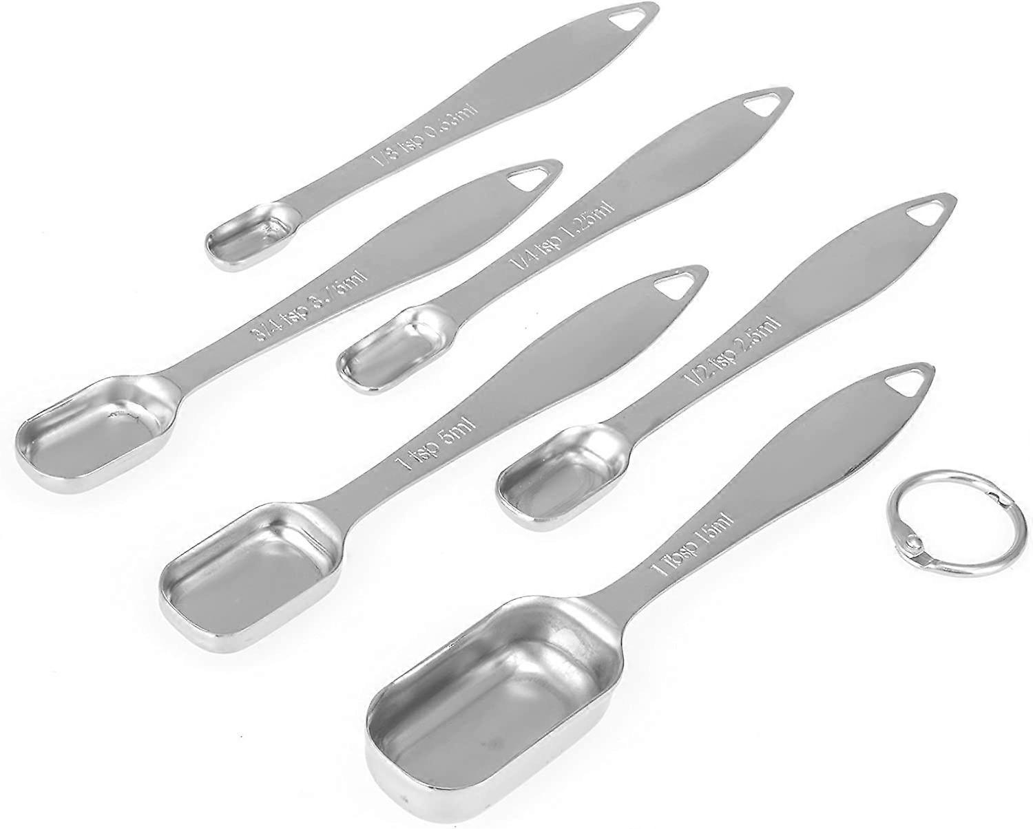Accurate 18/8 Stainless Steel Measuring Spoons, Heavy Duty Good Handle ...