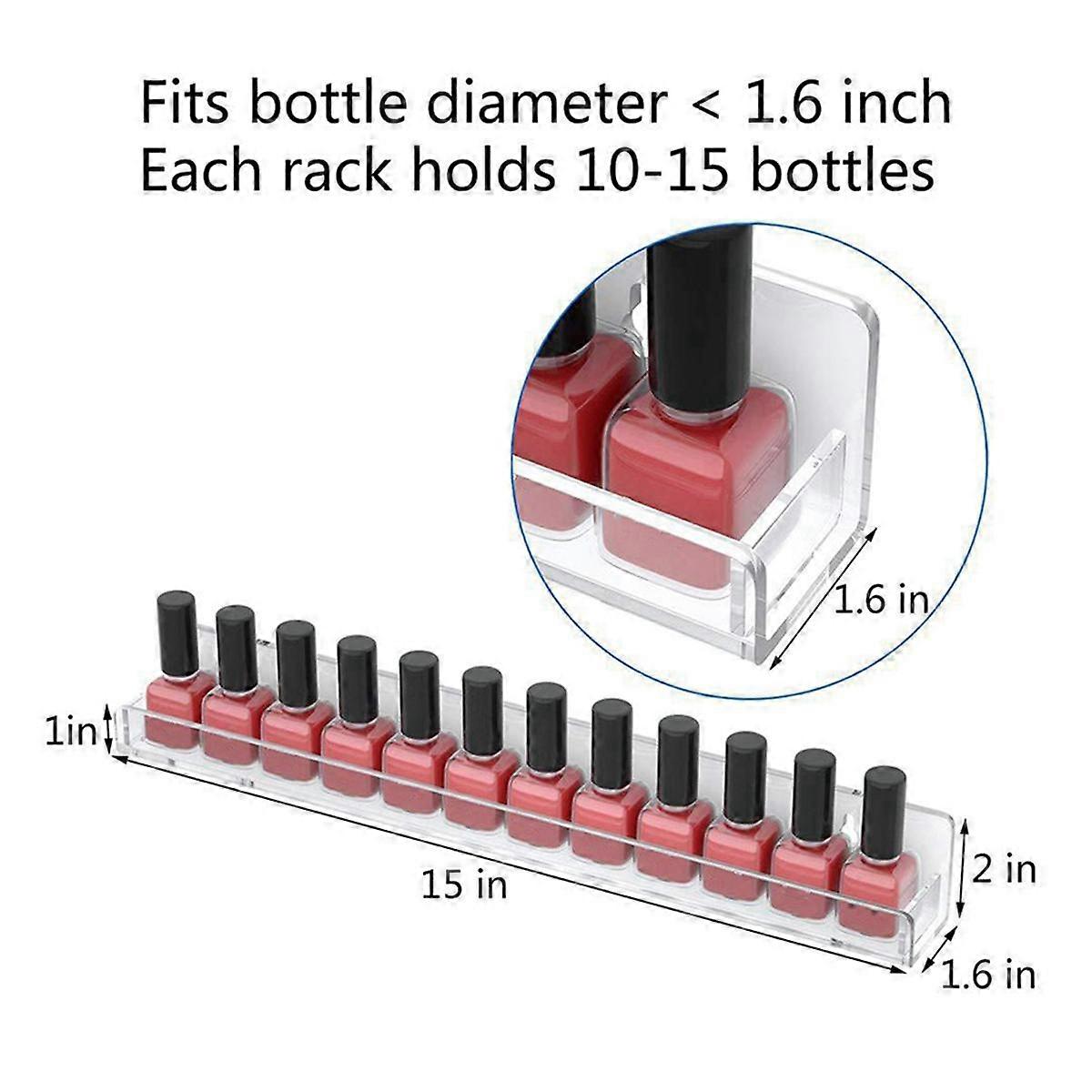 Nail Polish Display Stand Acrylic Wall with Removable Side Panels ...