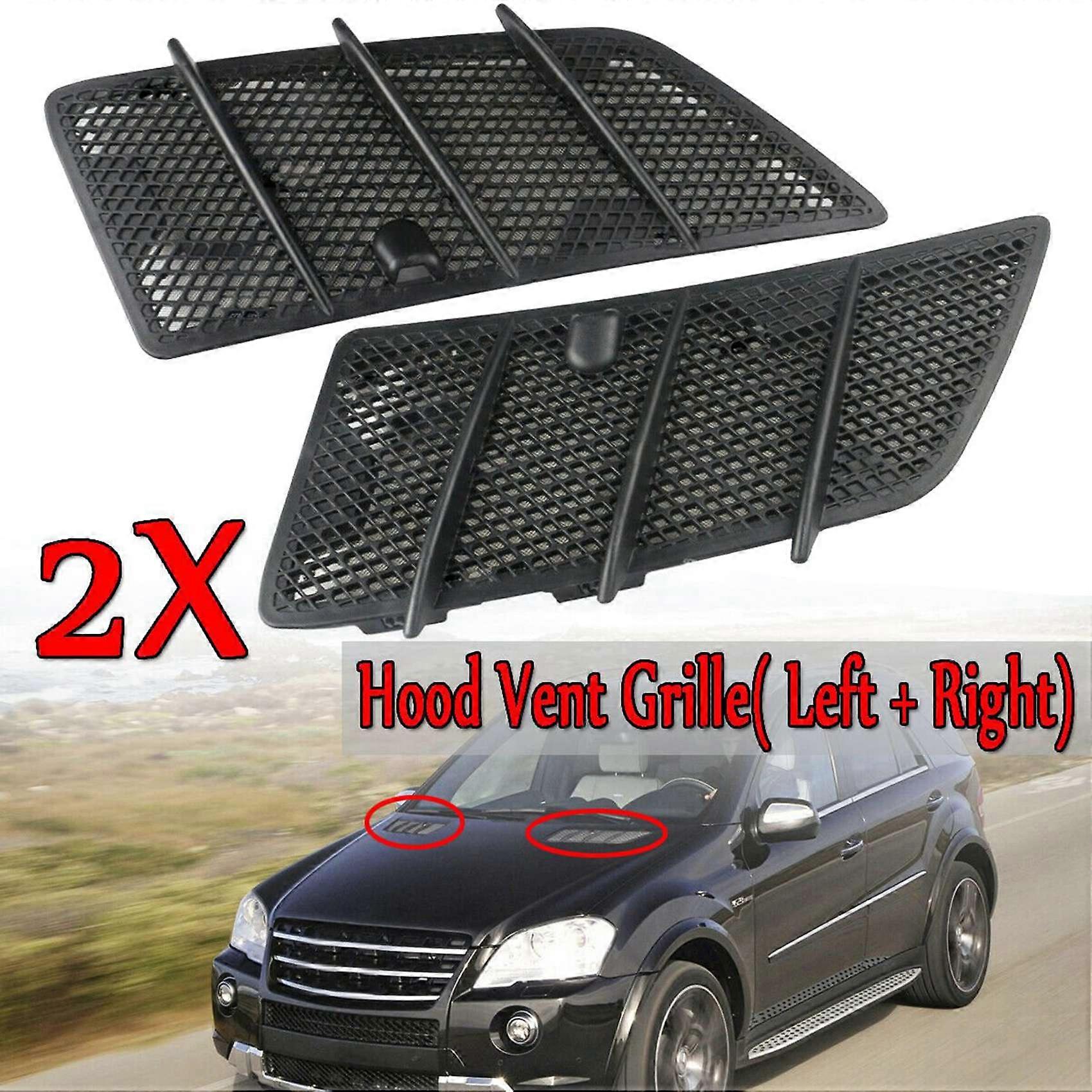 2X Car Hood Upper Air Vent Grille Cover Trim for W164 ML GL 320 350 450 ...